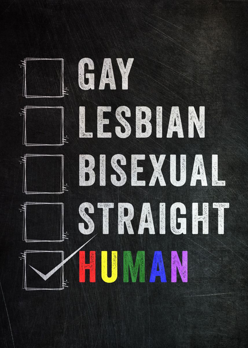 'LGBT Human' Poster, picture, metal print, paint by PosterWorld | Displate