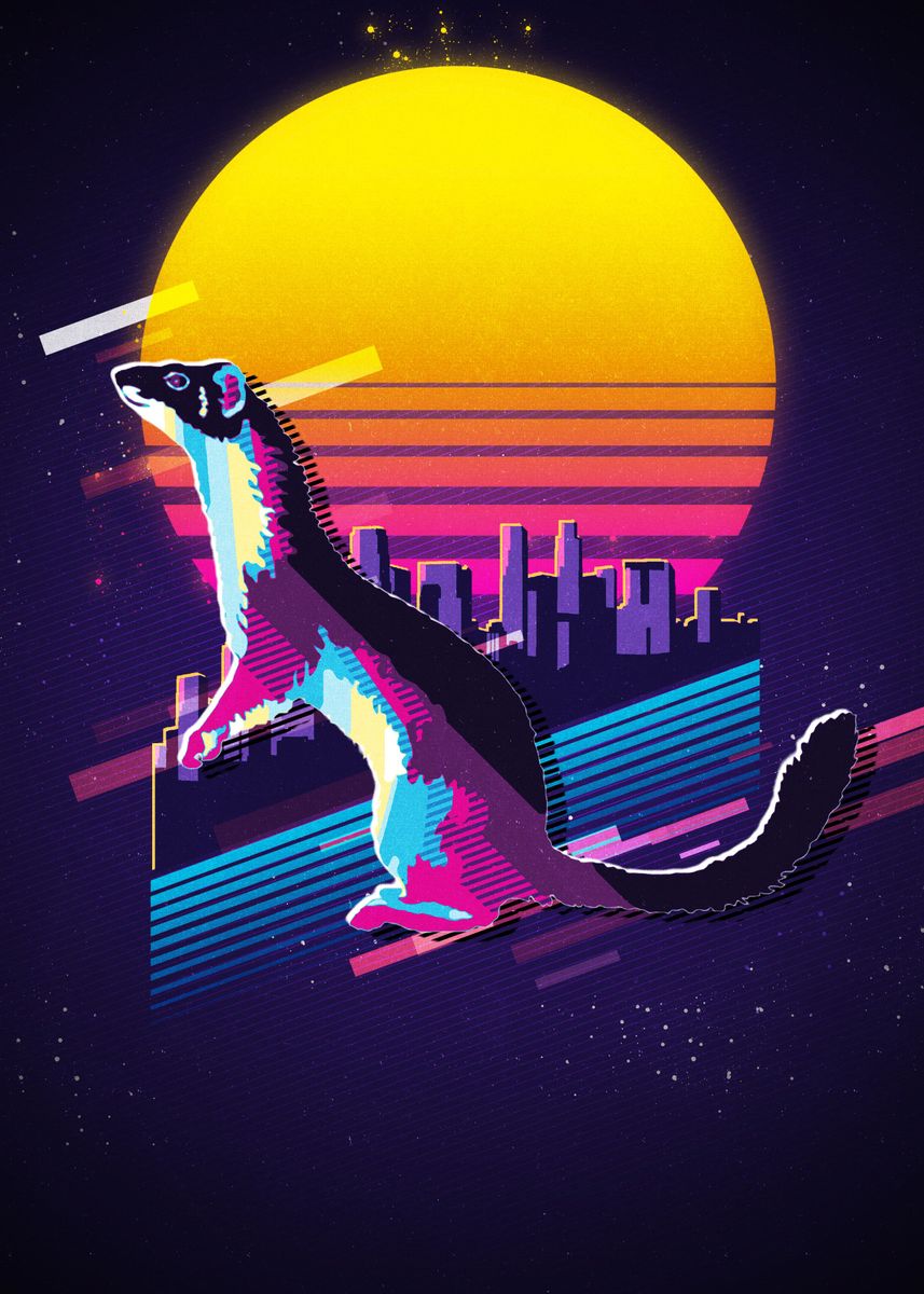 'Ferrets' Poster, picture, metal print, paint by colongreer | Displate