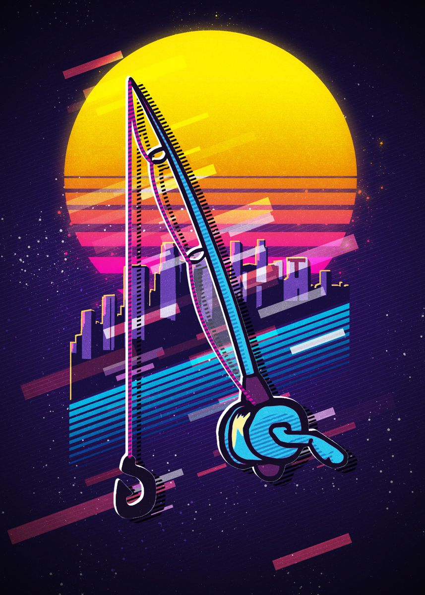 'fishing rod' Poster by gillpa | Displate
