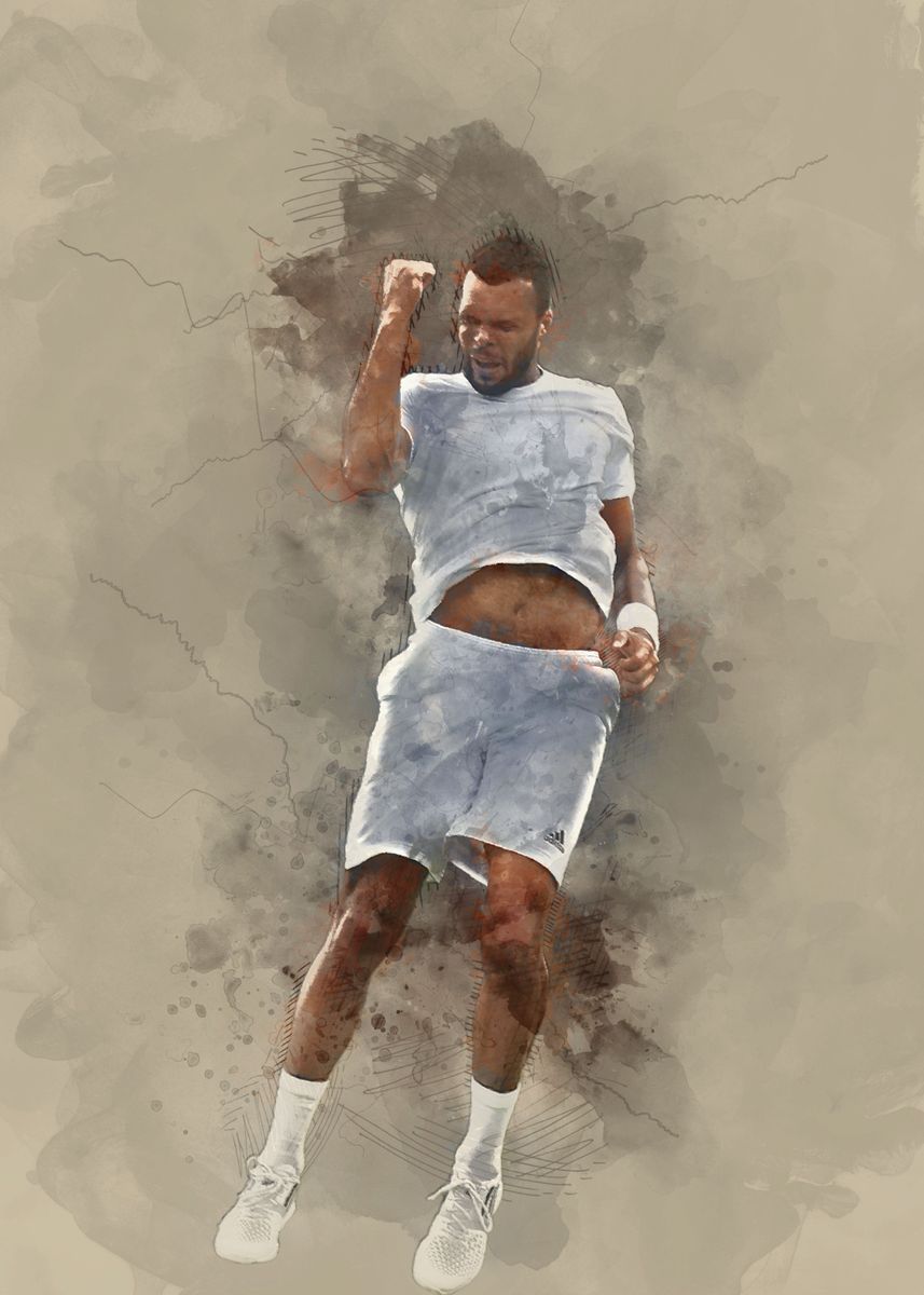 'Jo Wilfried Tsonga' Poster by VEC Group | Displate