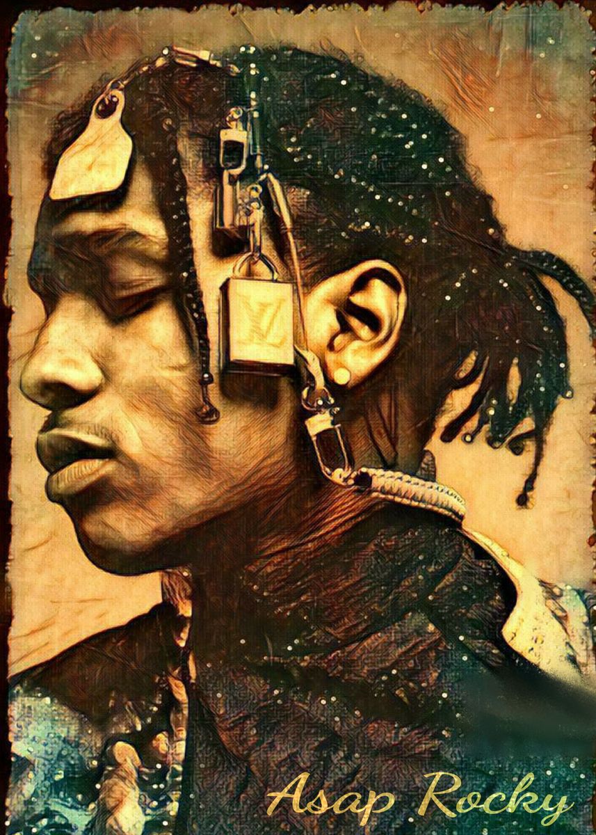 'Asap Rocky' Poster, picture, metal print, paint by Poernama Sahroe ...