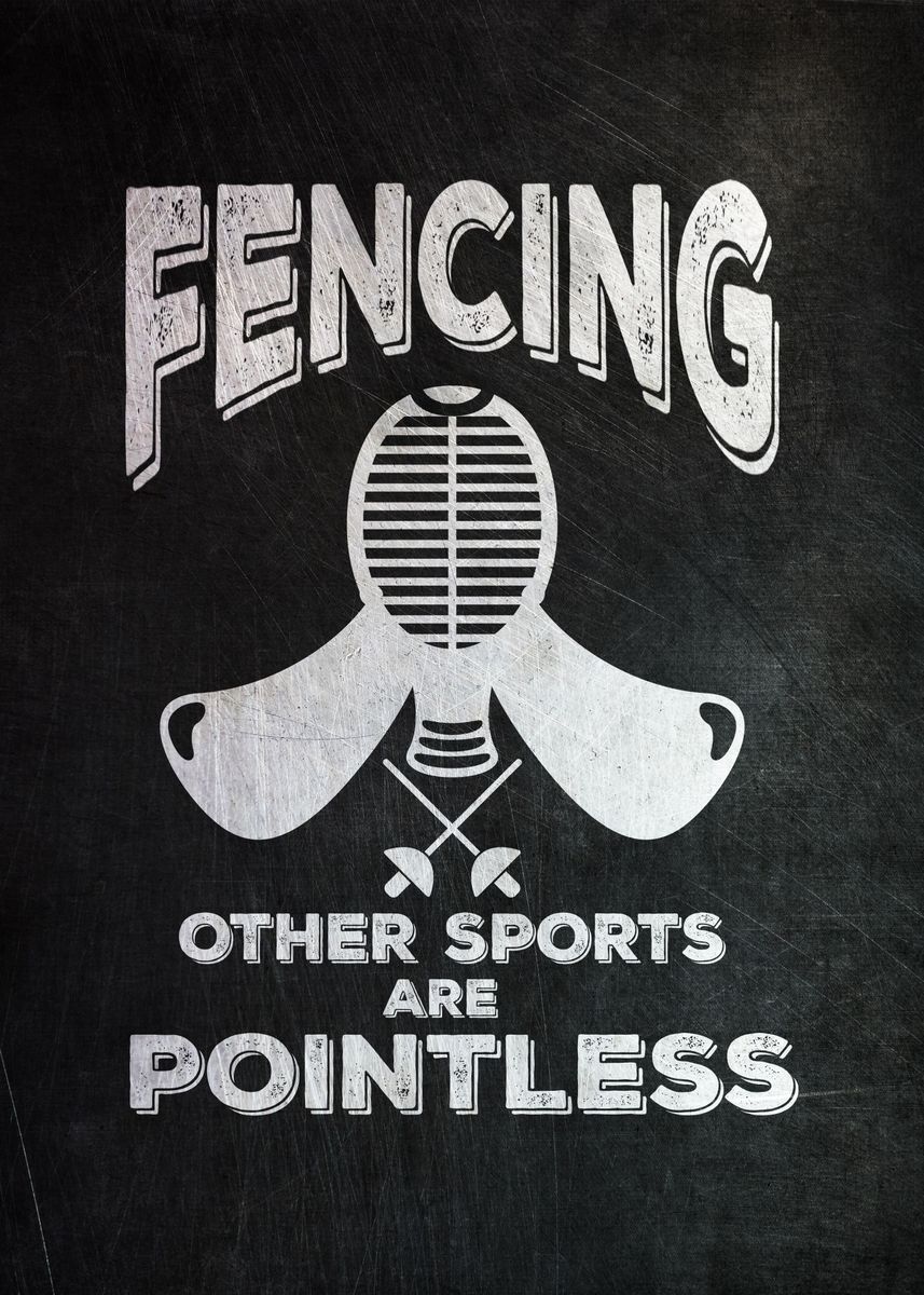 'Fencing' Poster, picture, metal print, paint by PosterWorld | Displate