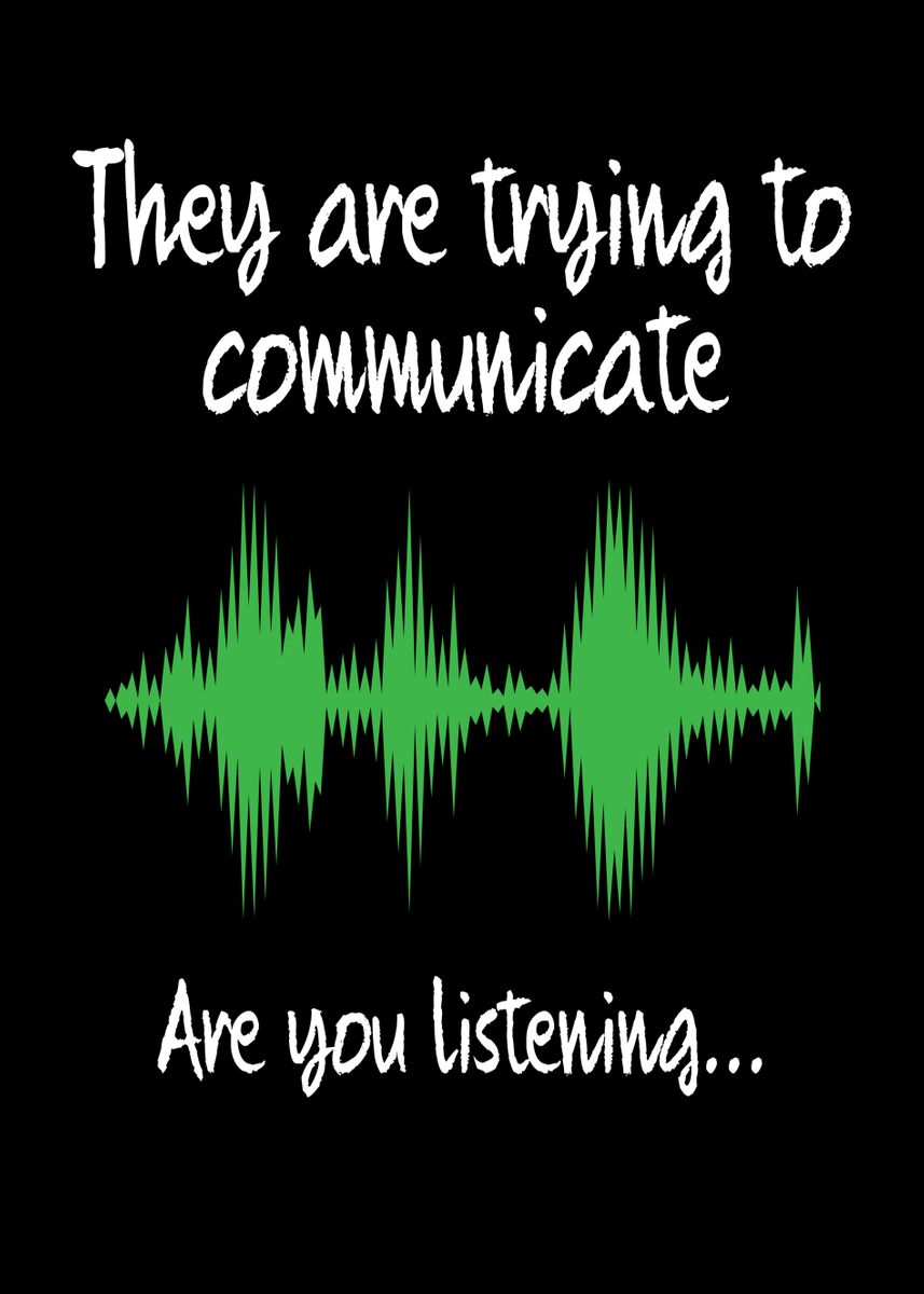 'Trying To Communicate' Poster, picture, metal print, paint by Mooon ...