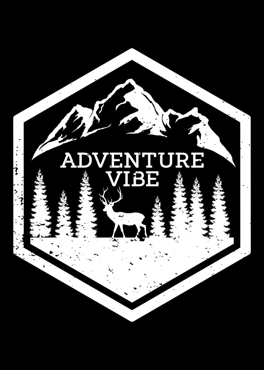 'Adventure Vibe' Poster, picture, metal print, paint by Cooldruck ...