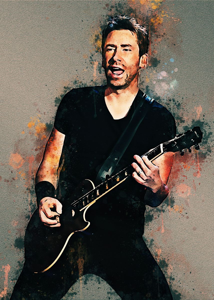 'Chad Kroeger' Poster, picture, metal print, paint by TI KI | Displate