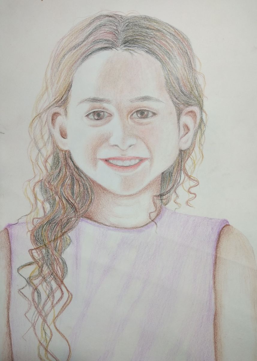 'Bella the Cute Girl' Poster, picture, metal print, paint by Akshat ...