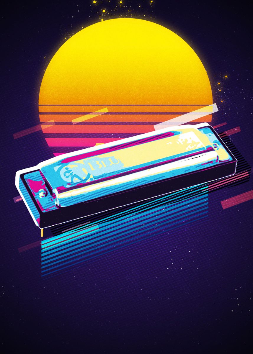 'Harmonica' Poster, picture, metal print, paint by wyattsnow | Displate