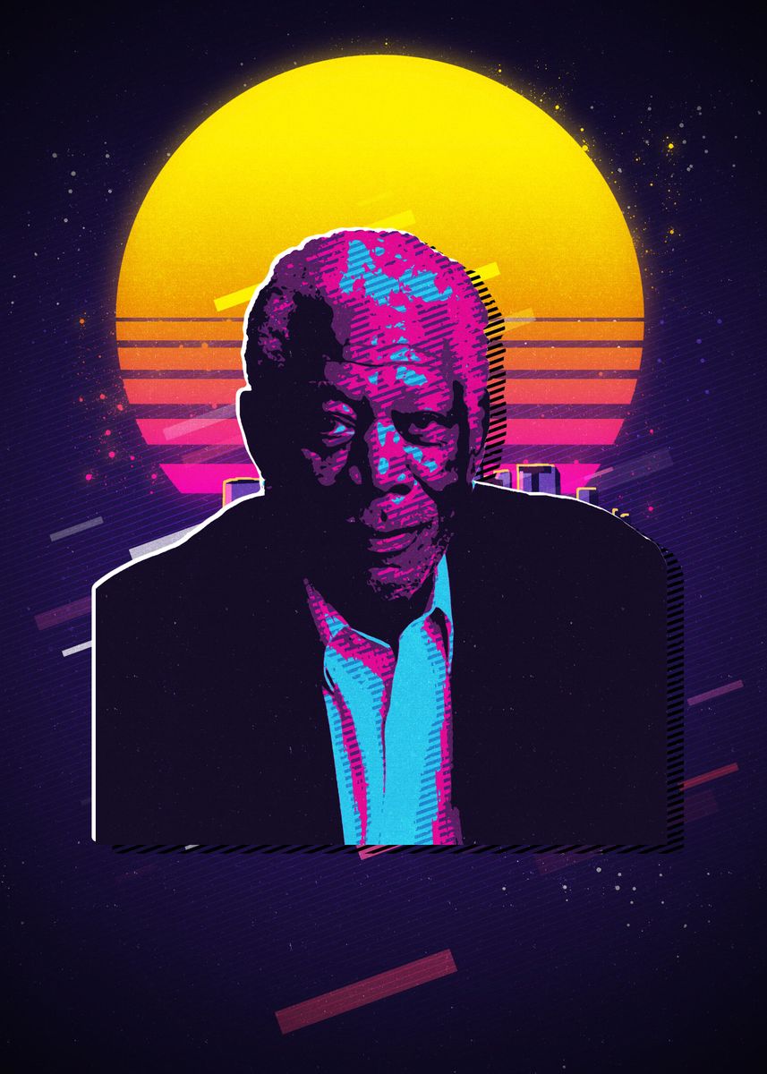 'Morgan Freeman' Poster, picture, metal print, paint by copeland | Displate