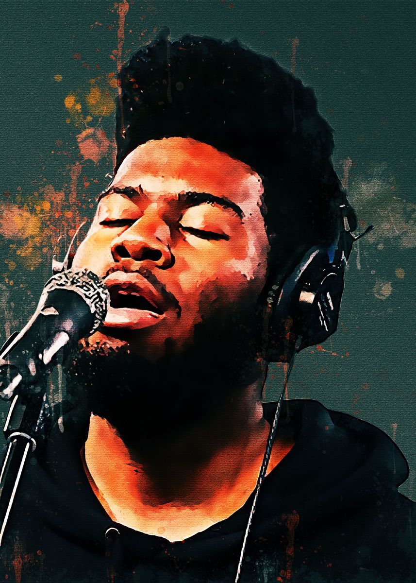 'Khalid' Poster, picture, metal print, paint by ru ke | Displate