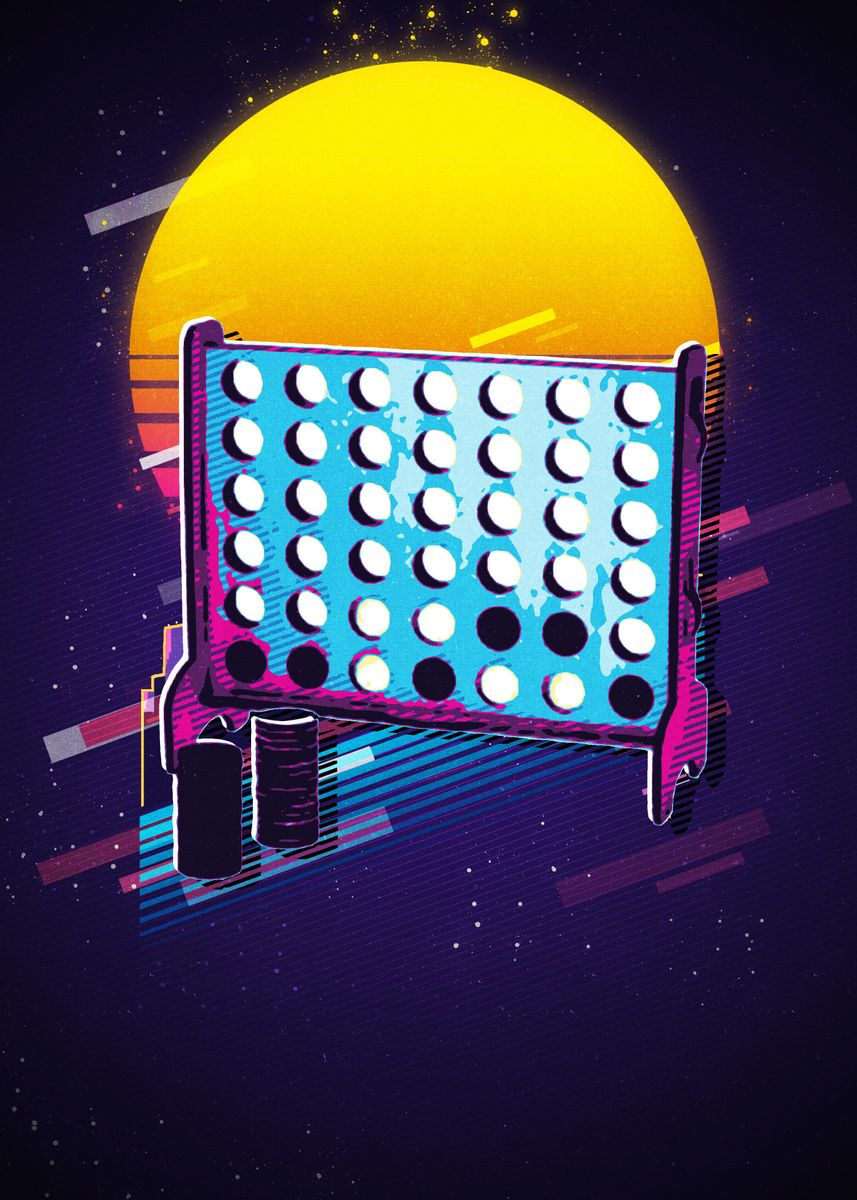 'Giant 4 Connect in a Row w' Poster, picture, metal print, paint by ...