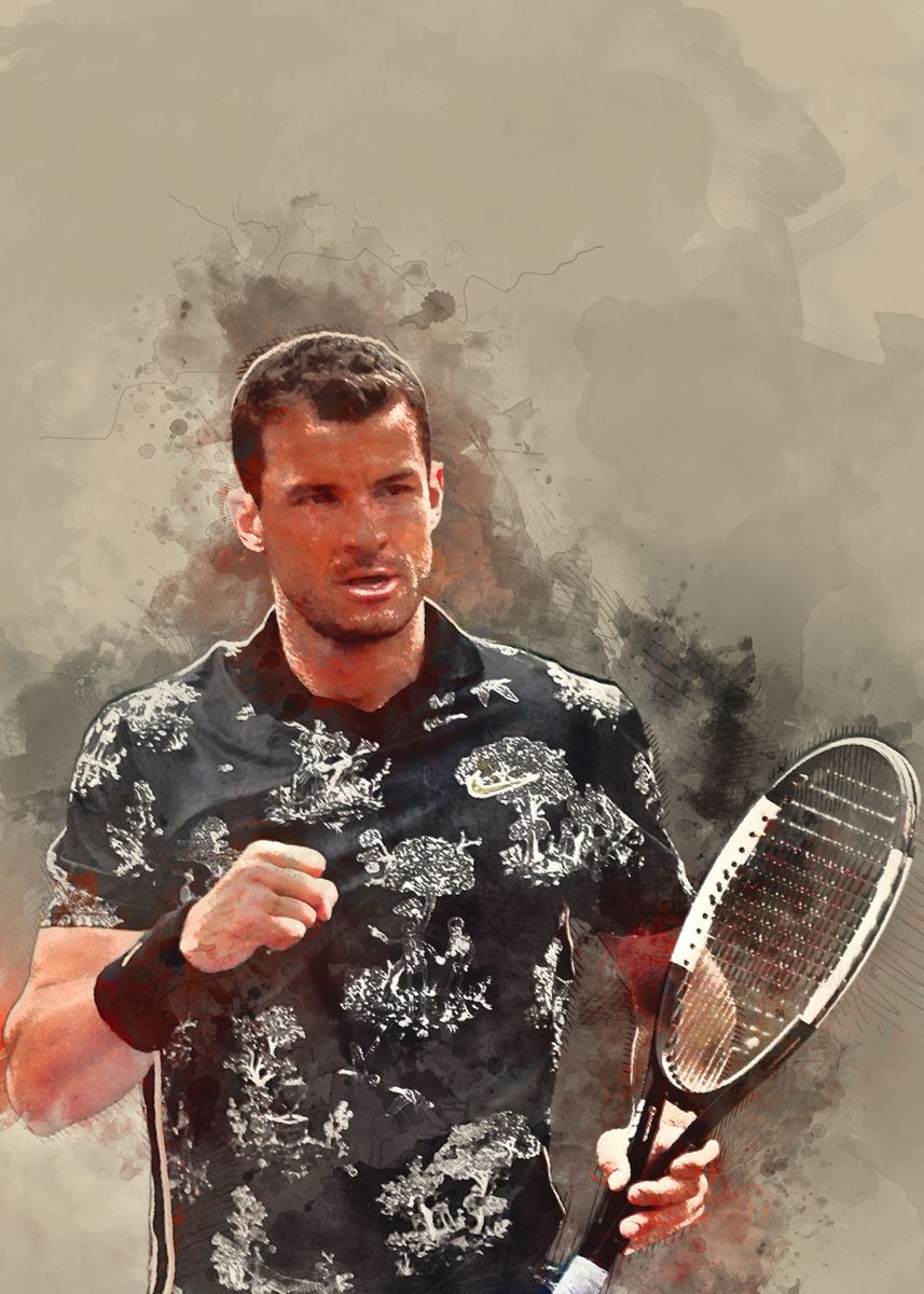 'Grigor Dimitrov' Poster, picture, metal print, paint by VEC Group ...
