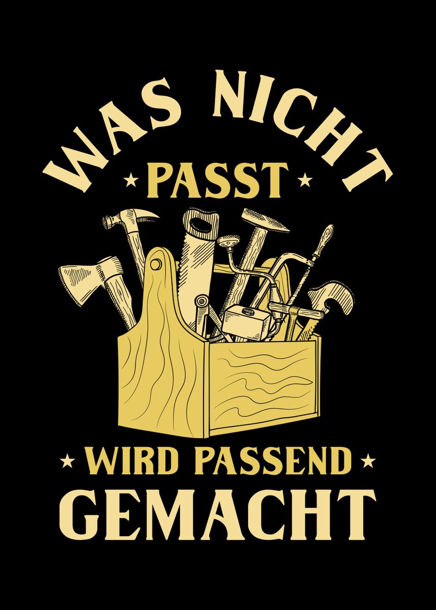 'Craftsman Saying' Poster, picture, metal print, paint by schmugo ...