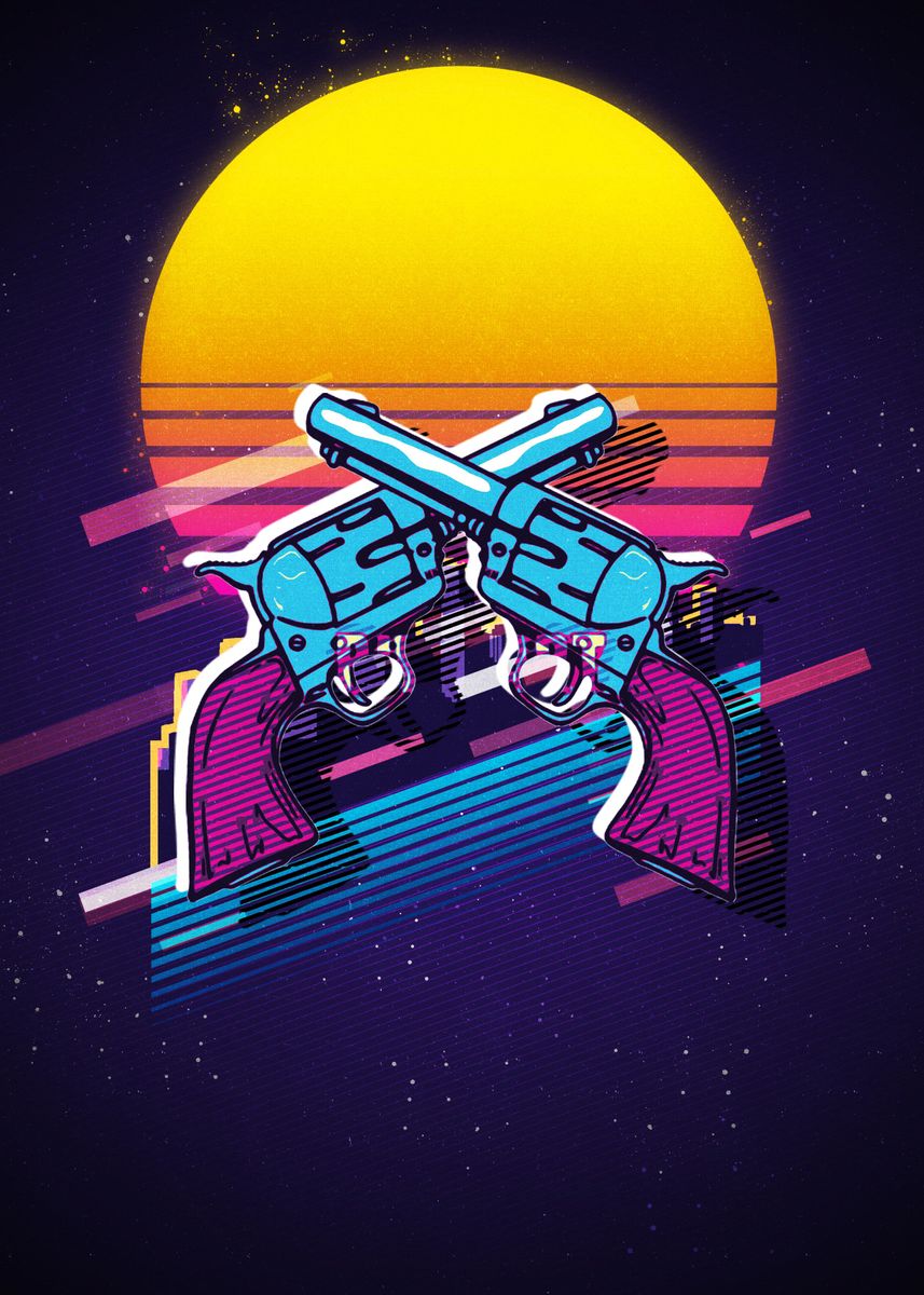 'guns' Poster by Kazmierczak | Displate