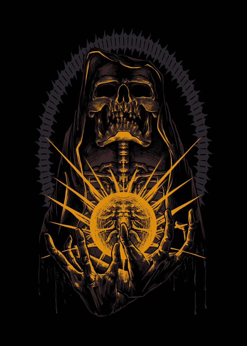 'Holy Skull' Poster, picture, metal print, paint by Ian Sibi | Displate