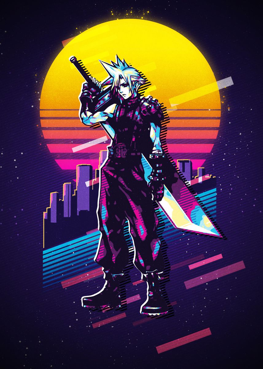 'Final Fantasy' Poster, picture, metal print, paint by Brigg | Displate