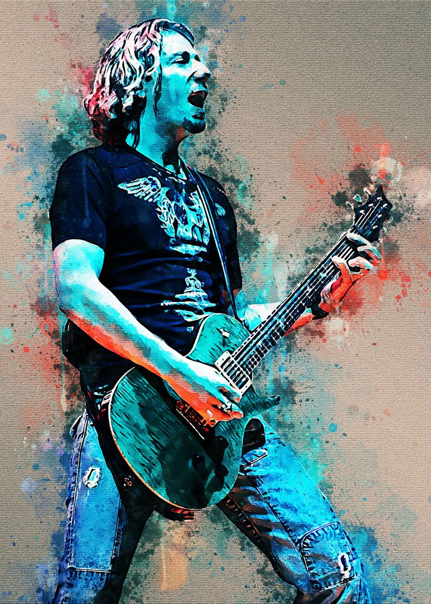 'Chad Kroeger' Poster, picture, metal print, paint by TI KI | Displate