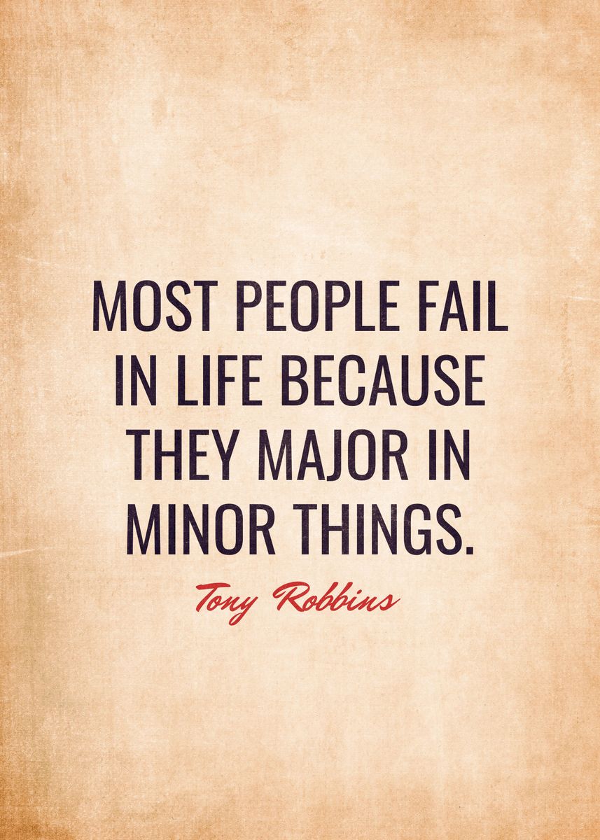 'Quotes Tony Robbins' Poster, picture, metal print, paint by Dicky ...