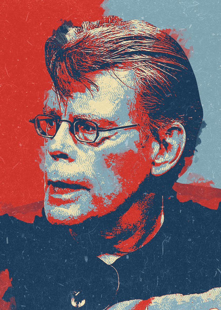 'Stephen King' Poster, picture, metal print, paint by Izmo Scribbles ...