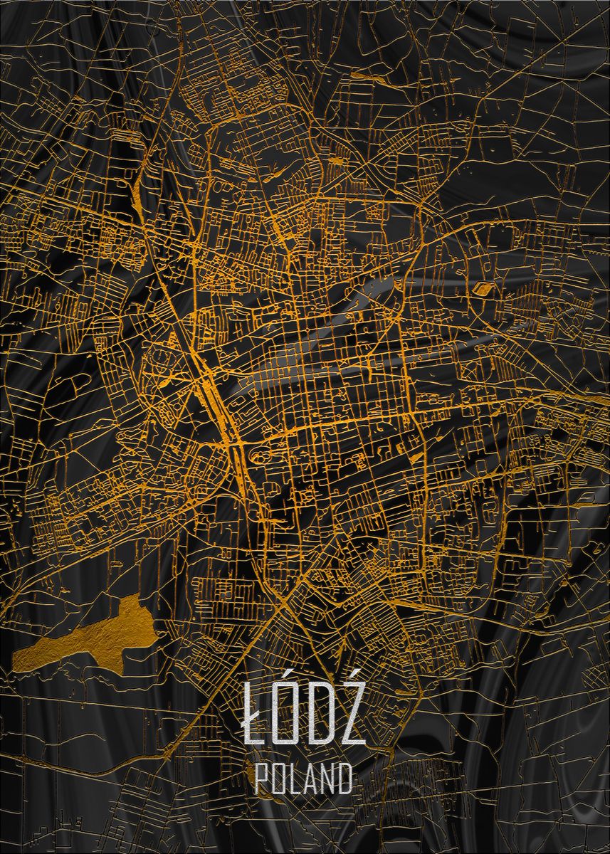 'Lodz Poland' Poster, picture, metal print, paint by Coconut Sorbet ...