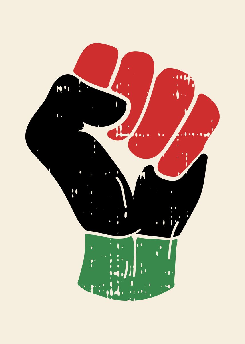 'African Fist Flag' Poster by BoredKoalas | Displate