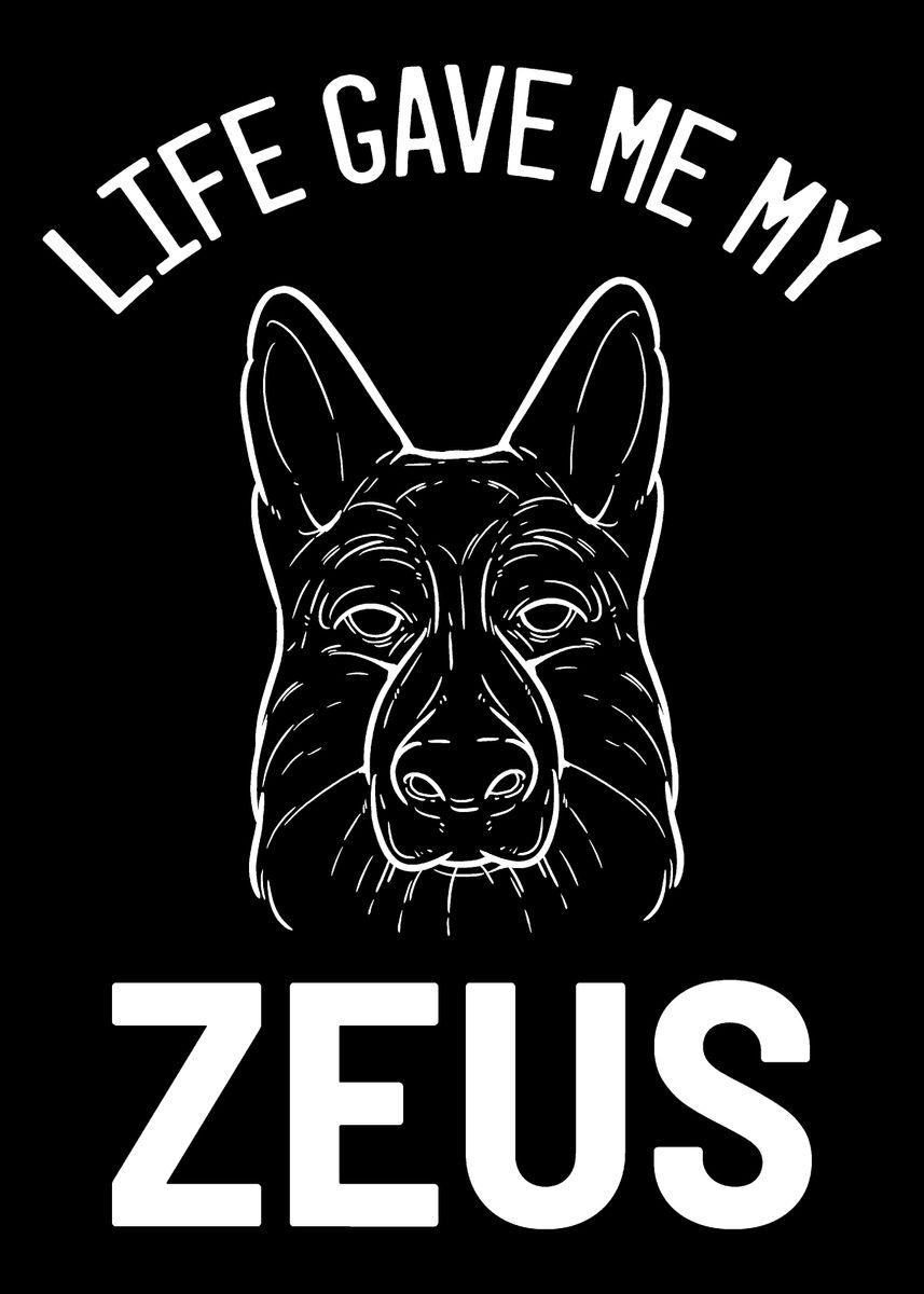 'German Shepherd Zeus Dog G' Poster, picture, metal print, paint by ...