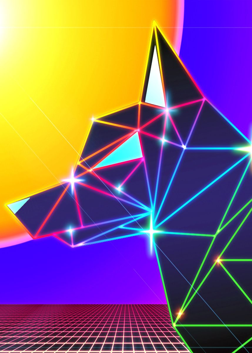 'Crystal Dog' Poster, picture, metal print, paint by Ian Murray | Displate