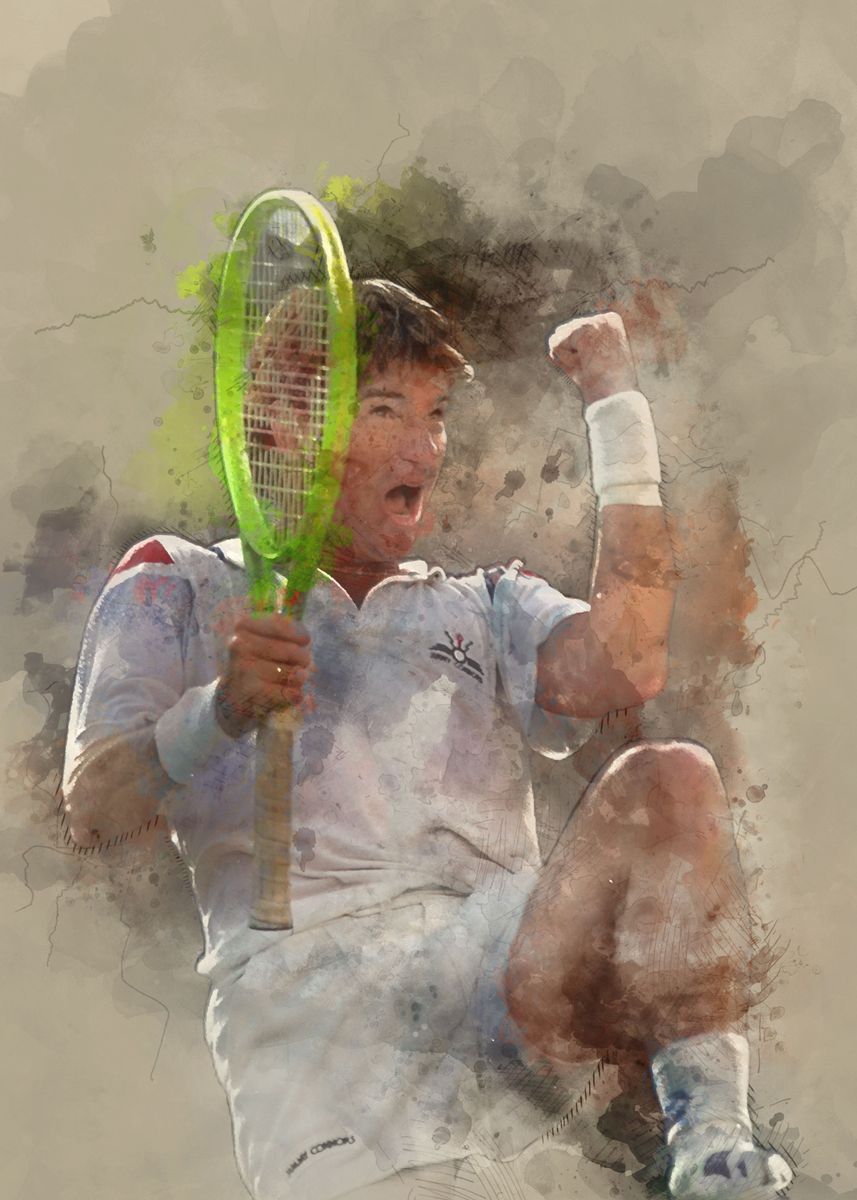 'Jimmy Connors' Poster by VEC Group | Displate