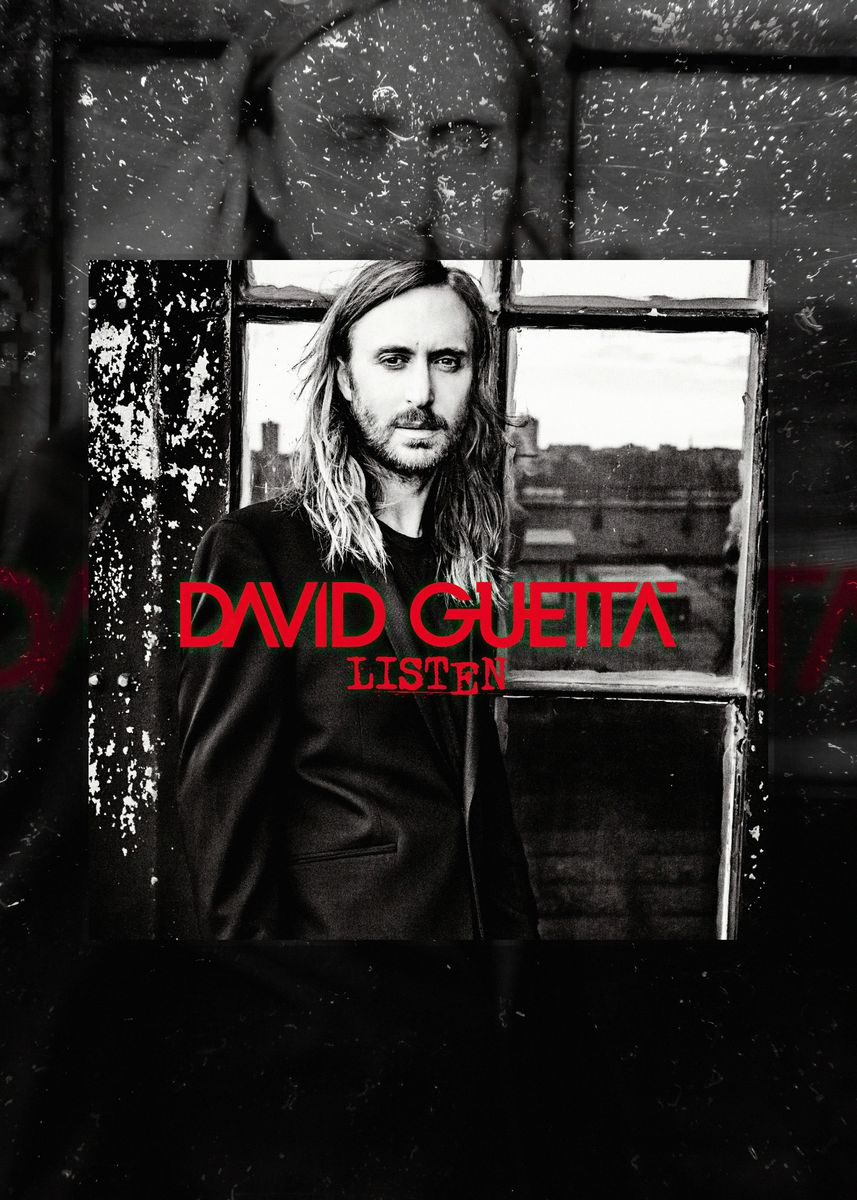 'David Guetta Listen' Poster, picture, metal print, paint by Colorfux ...