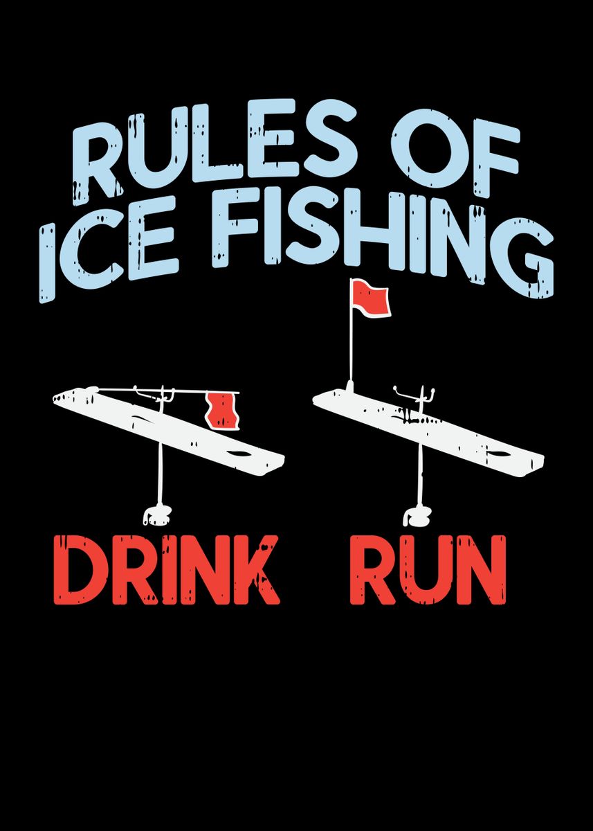 'Ice Fishing' Poster, picture, metal print, paint by Shiva121 | Displate