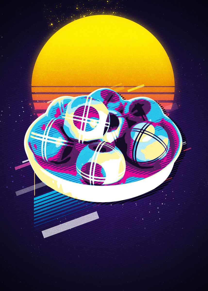 'Bocce Ball Set' Poster, picture, metal print, paint by olsenwood ...