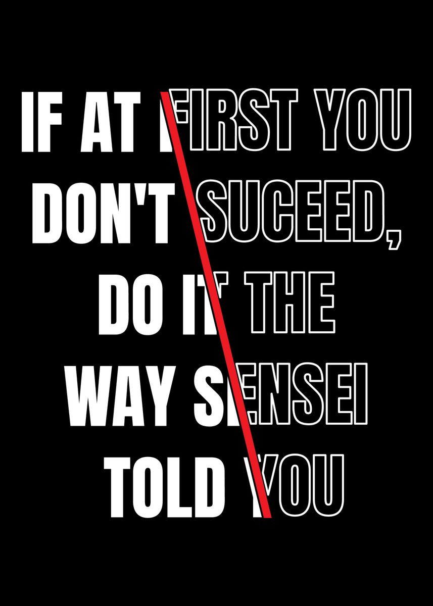 'If At First You Dont Succ' Poster, picture, metal print, paint by ...