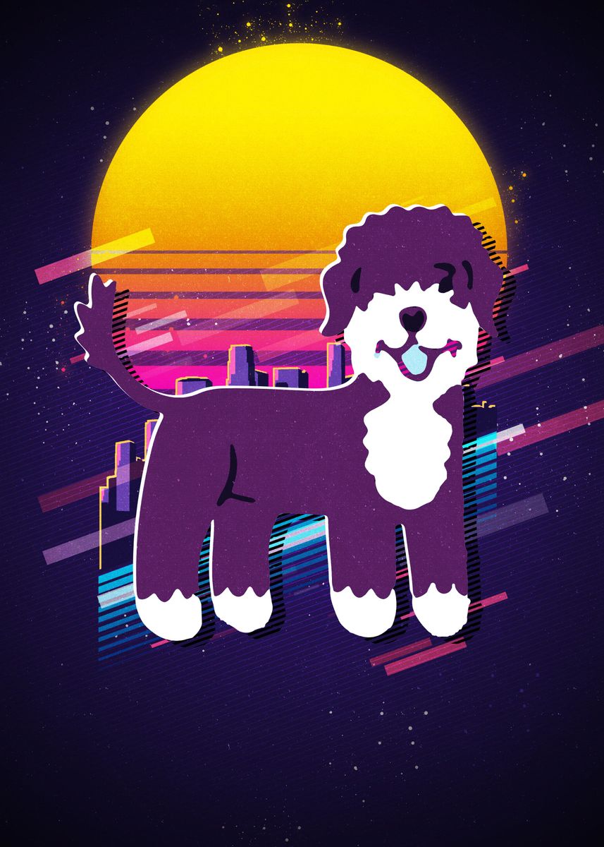 'Portuguese Water Dog' Poster, picture, metal print, paint by Garibaldi ...