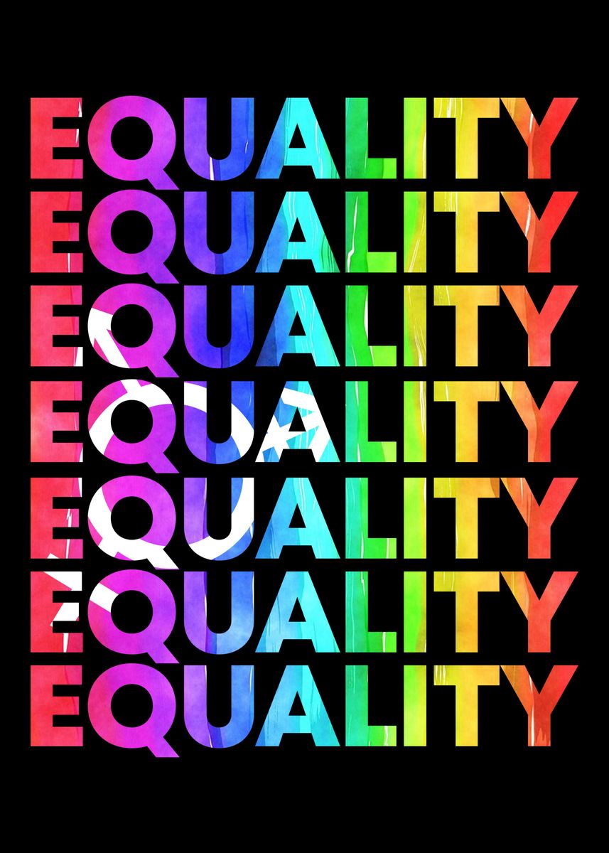 'Equality Rainbow Paint' Poster, picture, metal print, paint by ...