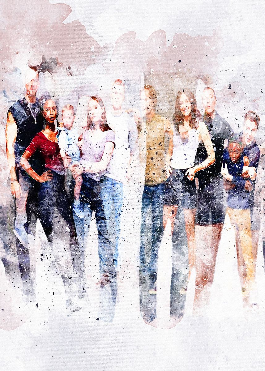 'Shameless Us' Poster, picture, metal print, paint by Kaye Luca | Displate