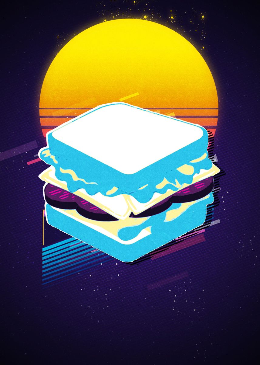 'Reuben sandwich' Poster, picture, metal print, paint by padilla | Displate