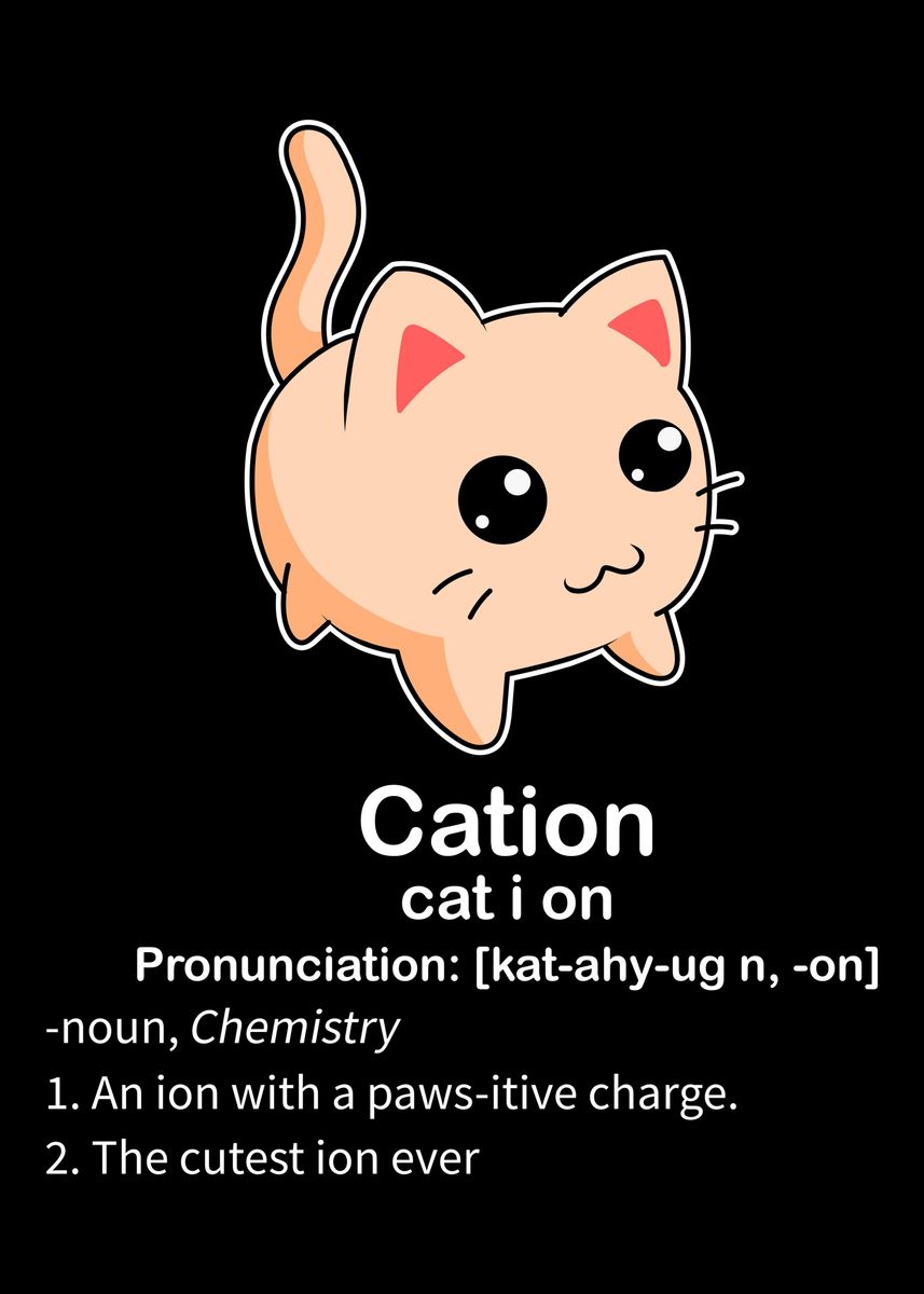 'Cation Biology Pun' Poster by CrazySquirrel | Displate