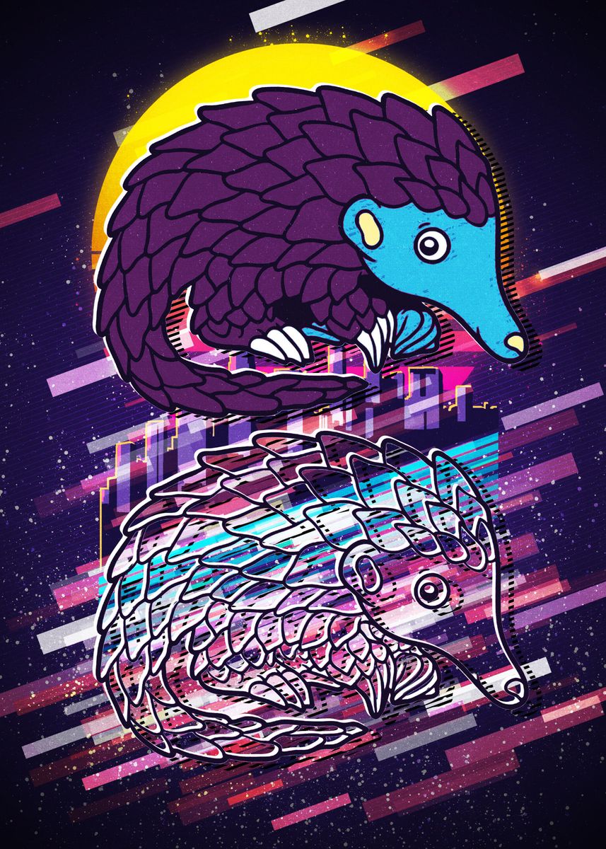 'Pangolin' Poster, picture, metal print, paint by wyattsnow | Displate