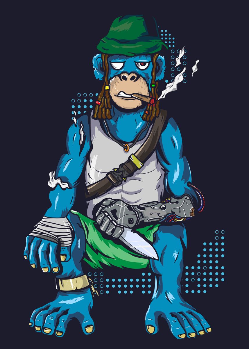 'Killer Monkey' Poster, picture, metal print, paint by Fikri Fajar ...