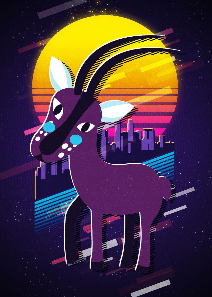 'Saola' Poster, picture, metal print, paint by Water | Displate