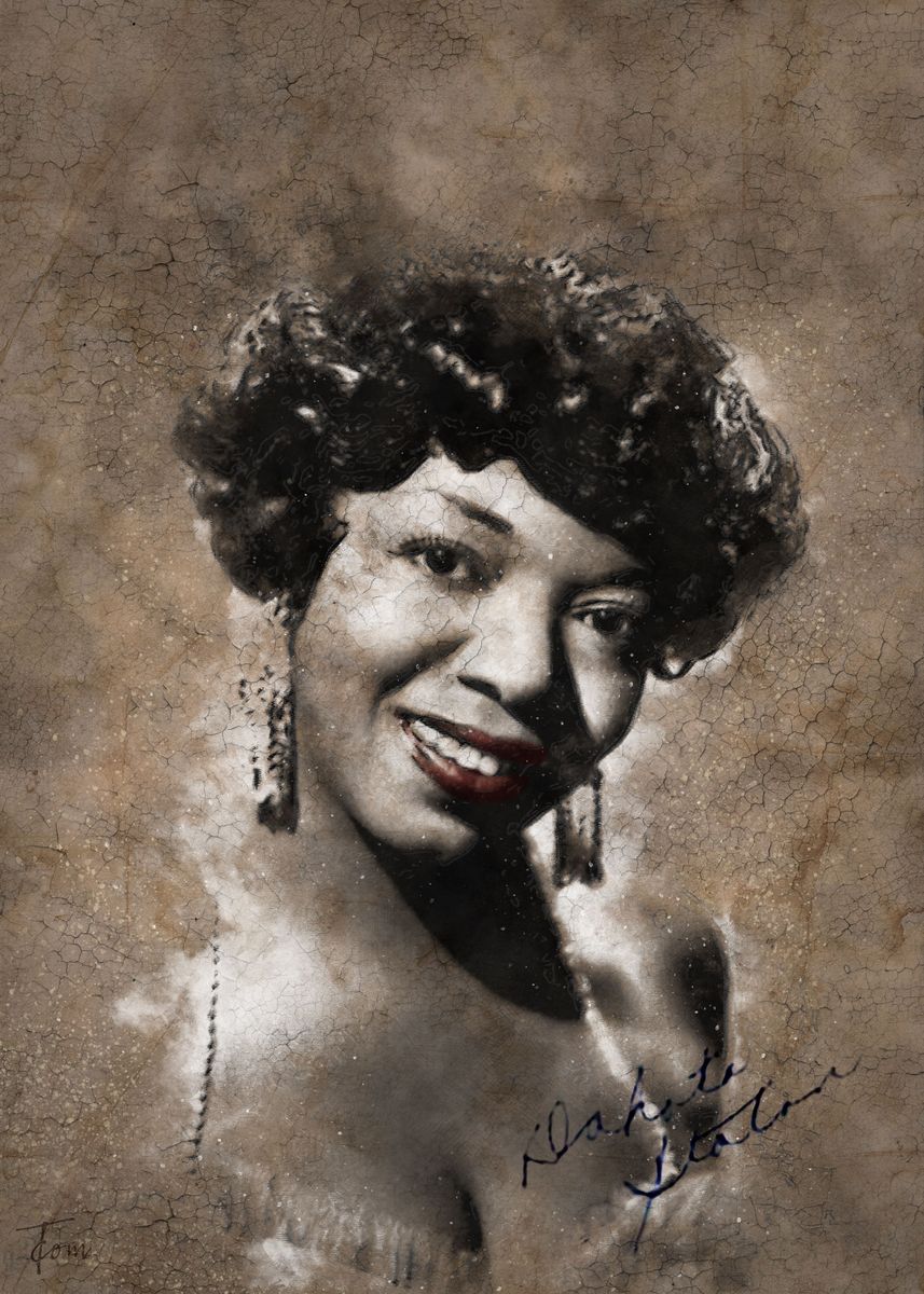 'Dakota Staton' Poster, picture, metal print, paint by Petra ...