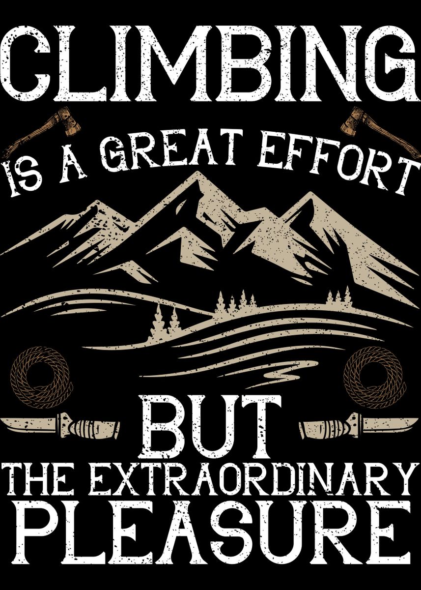 'Climbing Mountaineering' Poster by AbuZulqarnainDanish Shamsi | Displate