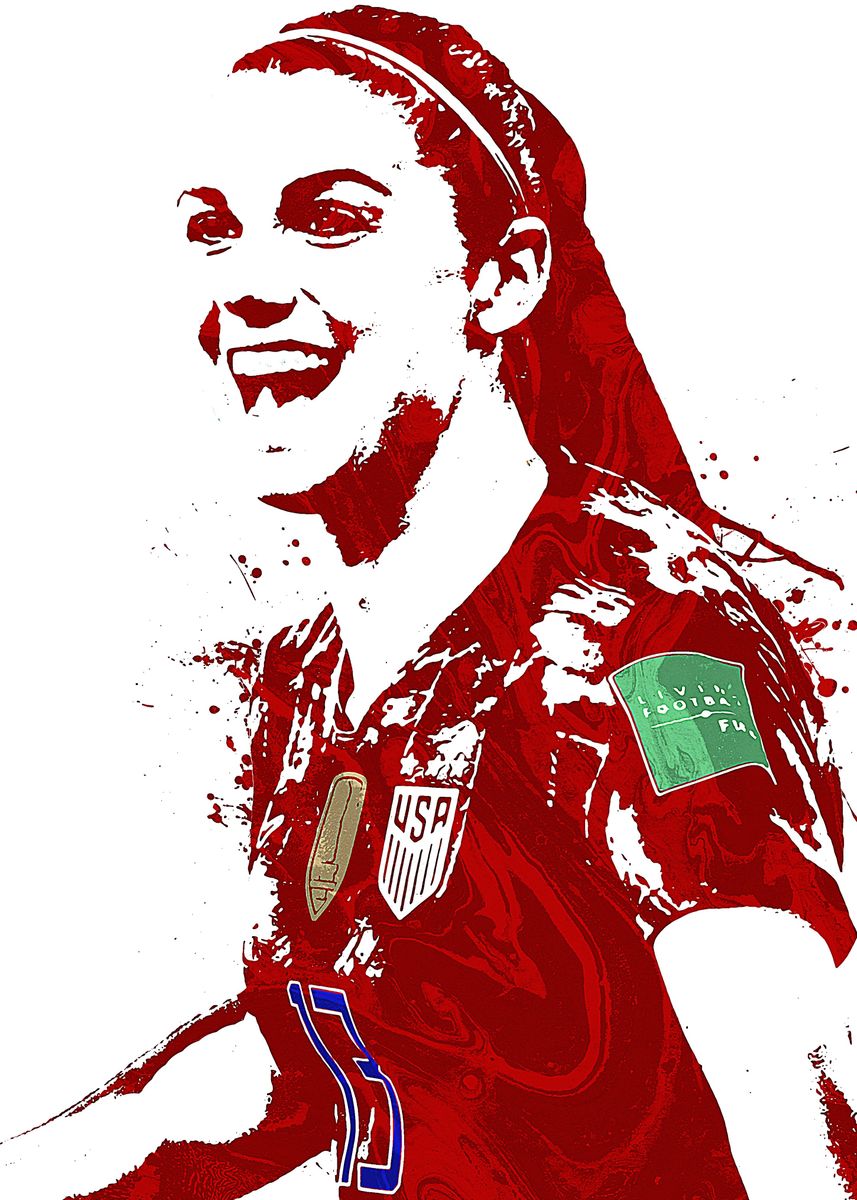 'Alex Morgan USA' Poster, picture, metal print, paint by Peter Ng ...