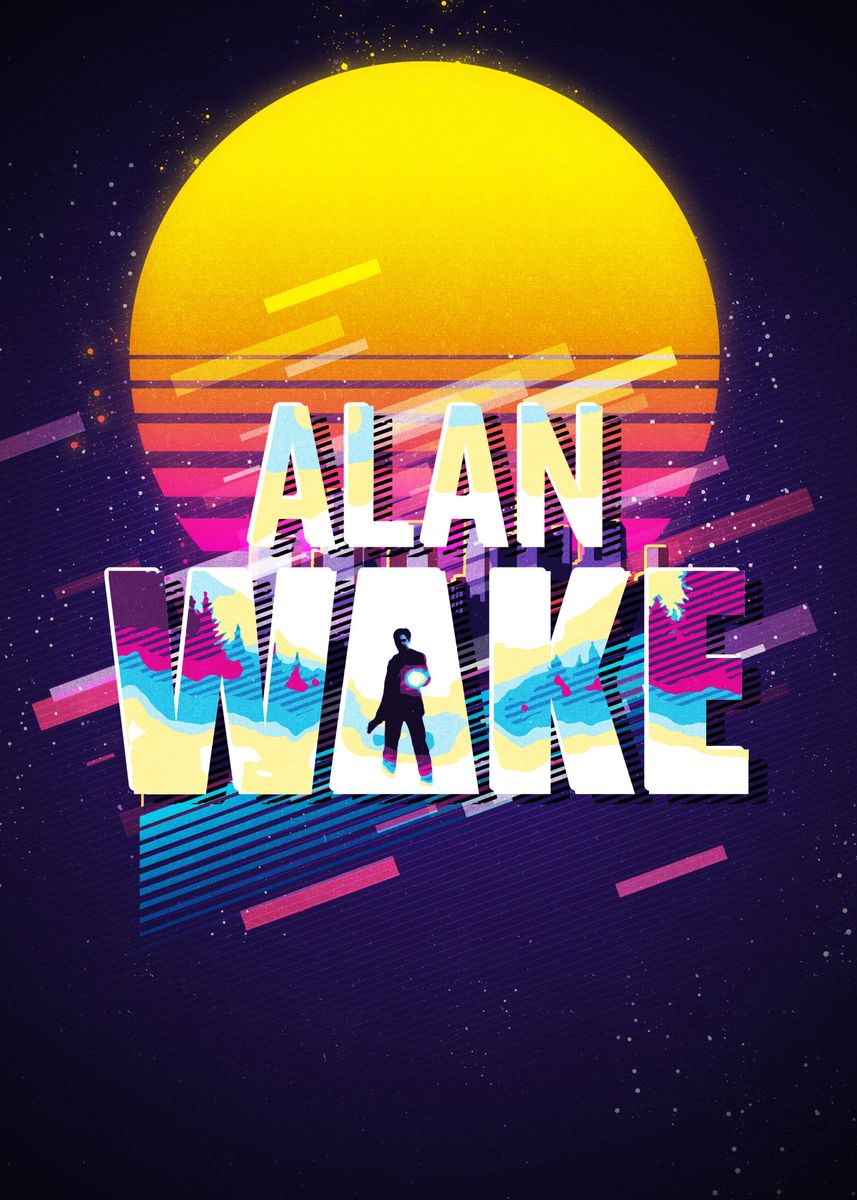 'alan wake' Poster, picture, metal print, paint by Pratas | Displate