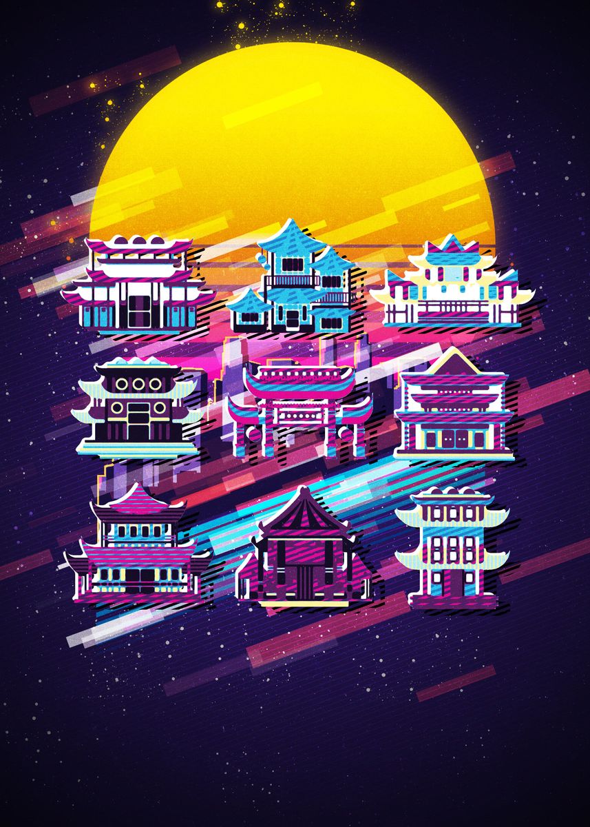 'Temple' Poster by Moranroy | Displate