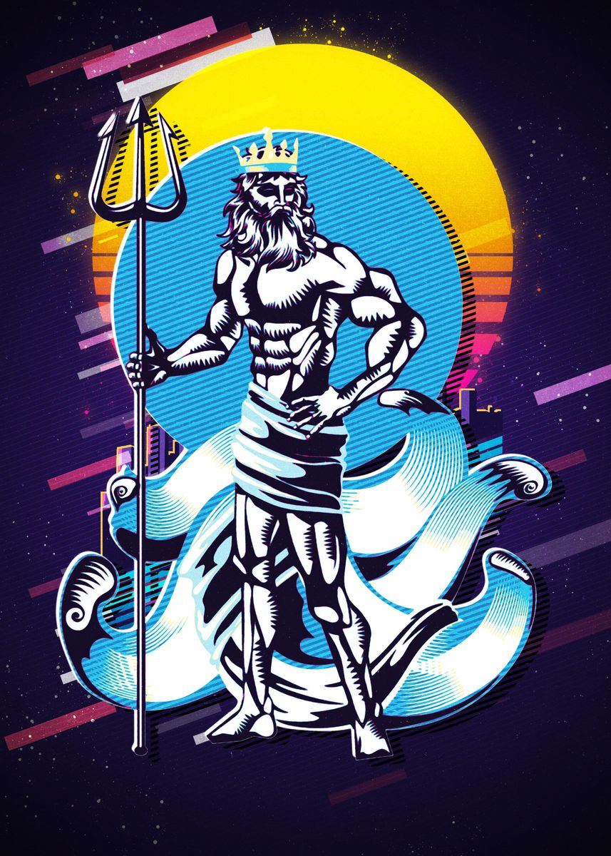 'Poseidon' Poster, picture, metal print, paint by Garibaldi | Displate