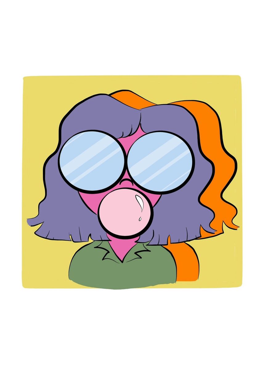 'Bubble Gal' Poster by Maria Bautista | Displate