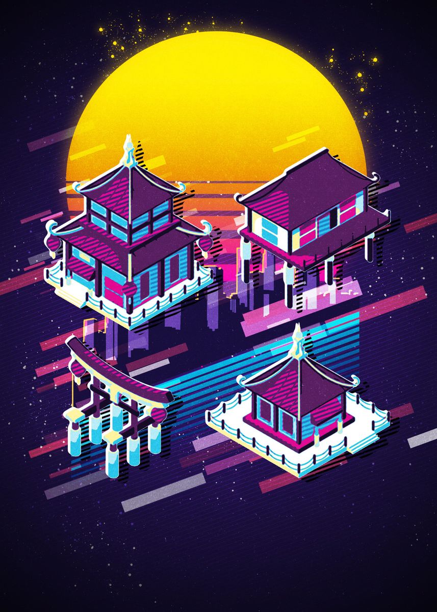 'Temple' Poster by Moranroy | Displate