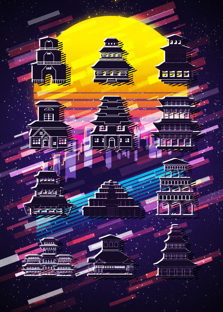 'Temple' Poster by Moranroy | Displate