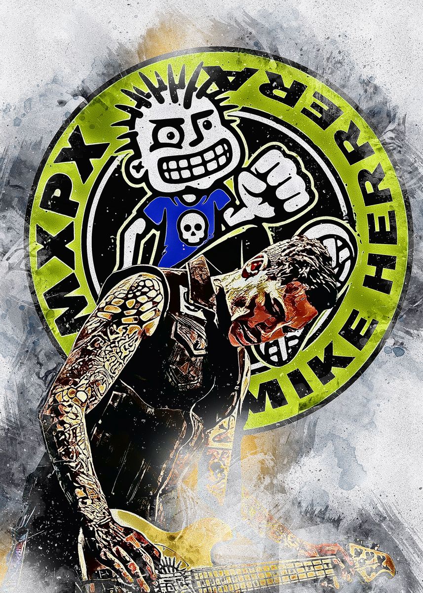 'MXPX MIKE HERRERA' Poster, picture, metal print, paint by Malthuf de ...
