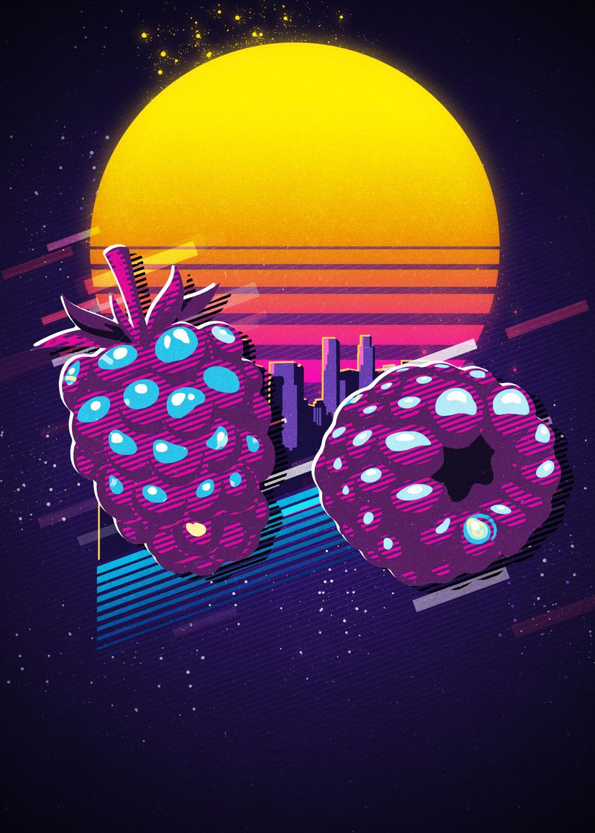 'Raspberries' Poster by padilla | Displate